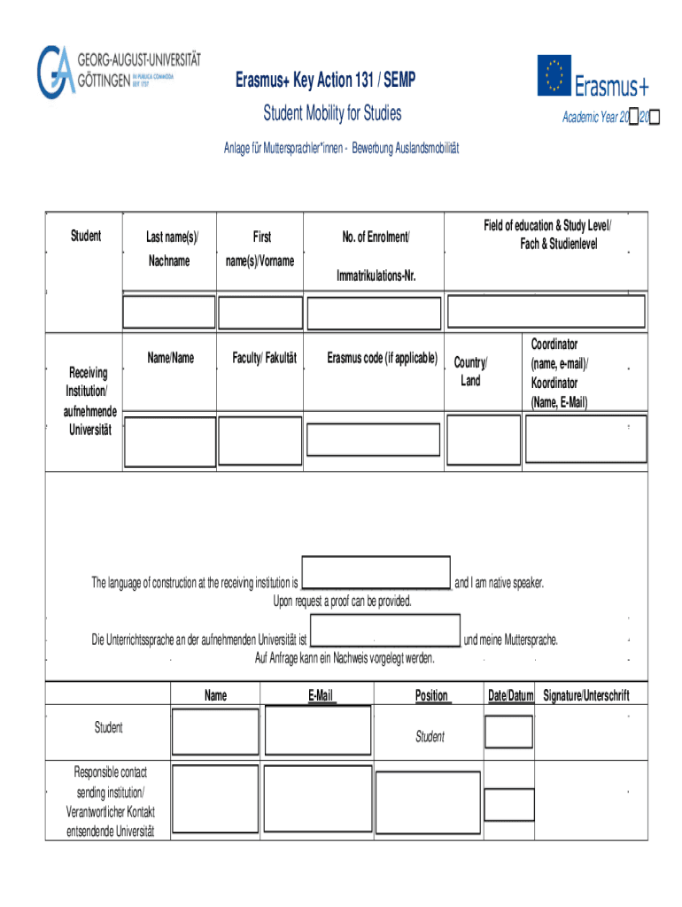 Fillable Online Erasmus+ Online Learning Agreement Student Mobility for ...