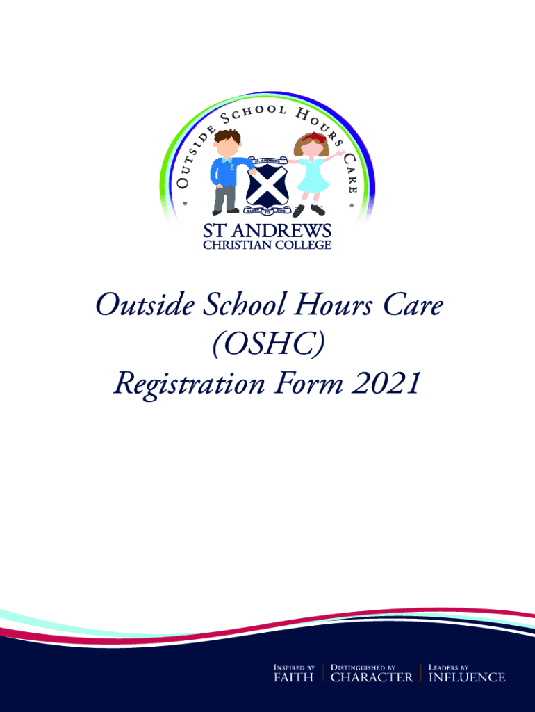 Fillable Online Outside School Hours Care (OSHC) Registration Form 2021 ...