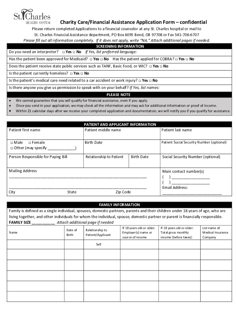 Fillable Online Financial Assistance Program Brochure (Plain Language ...