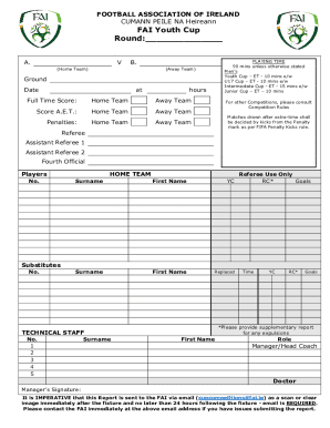 Fillable Online FAI Team Sheet Fax Email Print - pdfFiller