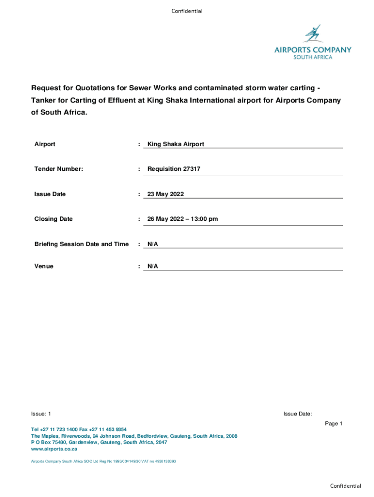 Fillable Online Request for Quotation (rfq) for the Appointment of a Service ... Fax Email Print ...