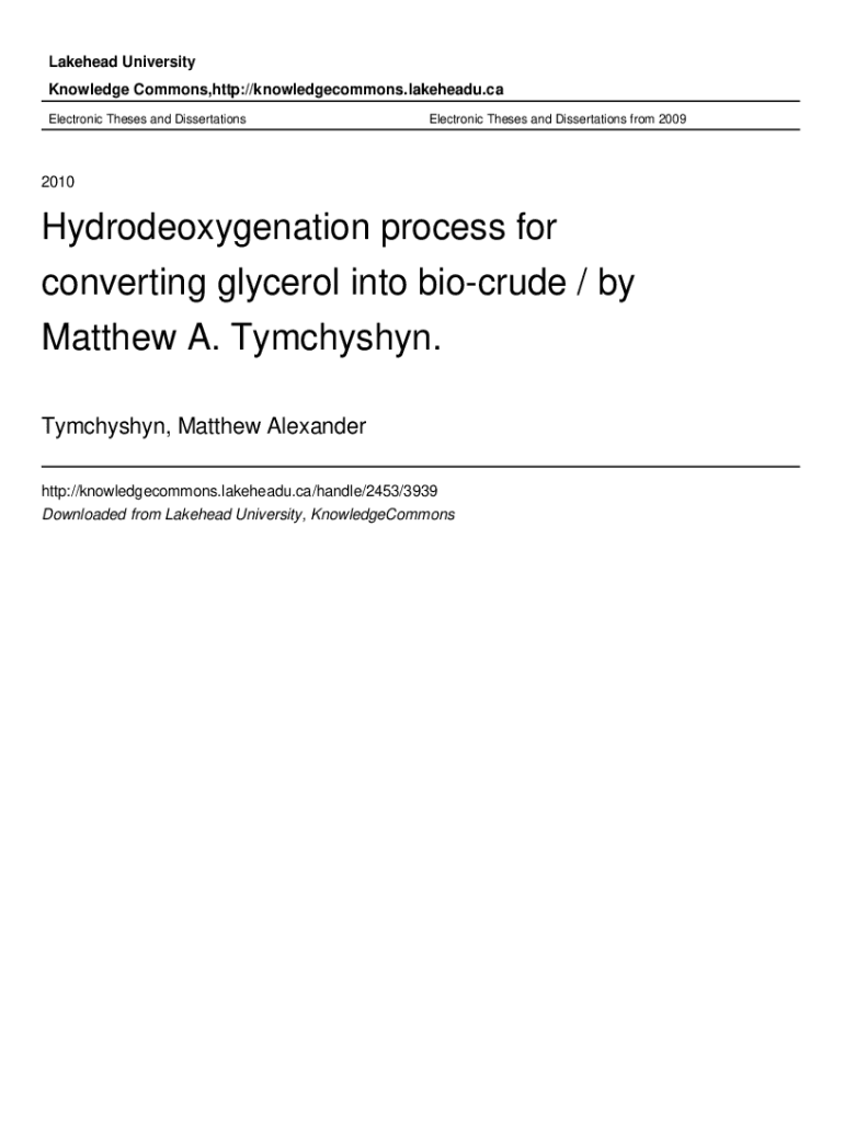 Fillable Online Hydrodeoxygenation process for converting glycerol into ...