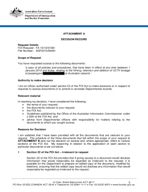 Fillable Online Decision - policies and procedures - filming, retention ...