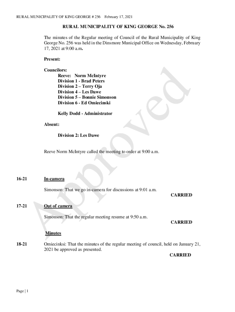 Fillable Online King George No. 256, Rural municipality Census ... Fax ...