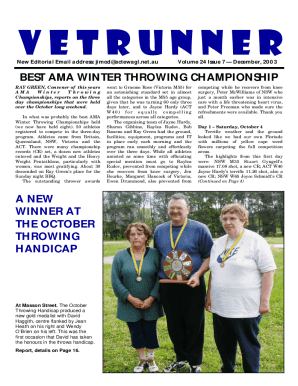 Fillable Online BEST AMA WINTER THROWING CHAMPIONSHIP Fax Email Print ...
