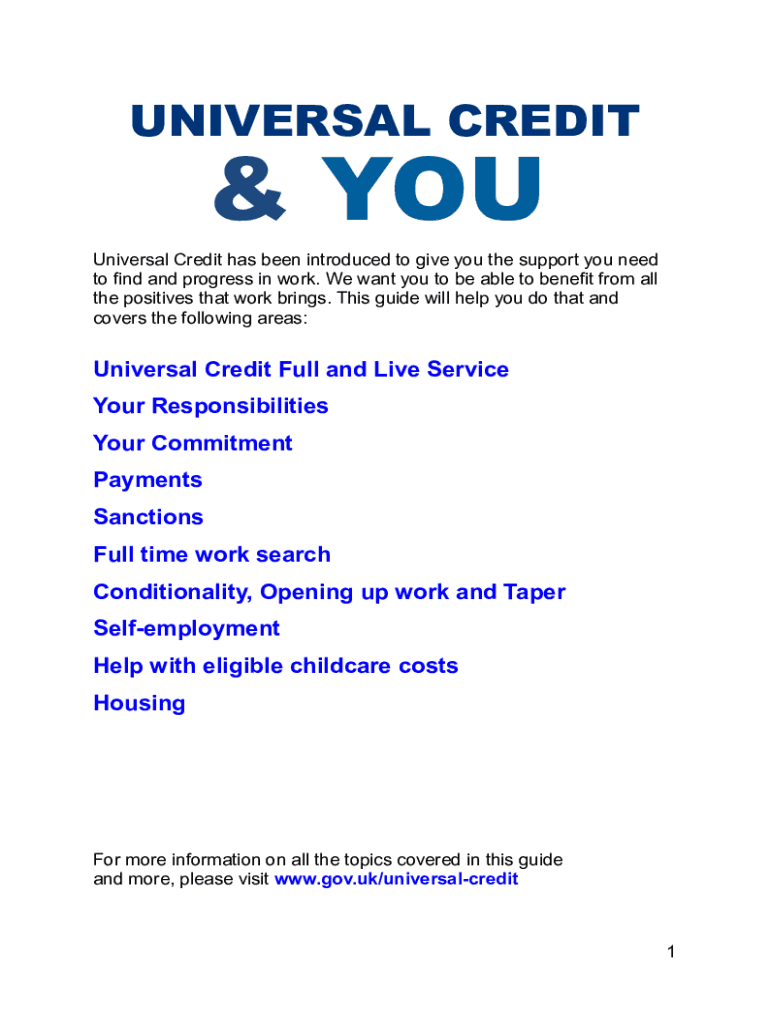 Fillable Online Agree your Universal Credit Commitment Fax Email Print ...