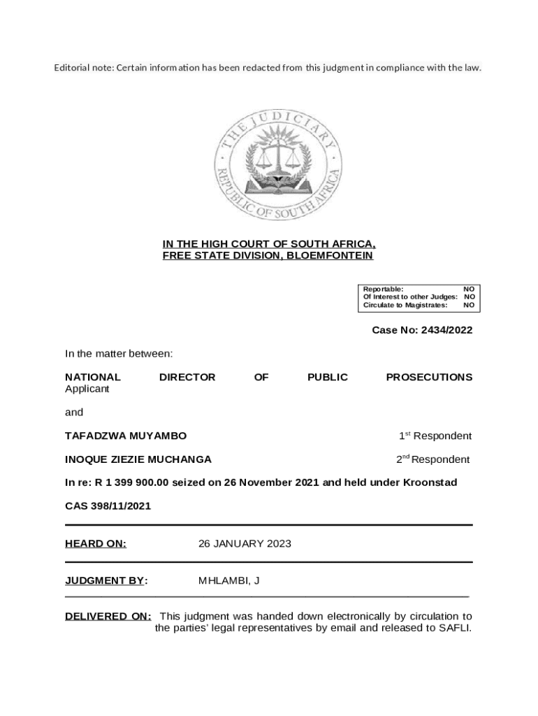 Fillable Online South African Legal Practice Council v Mokhele (1138 ...