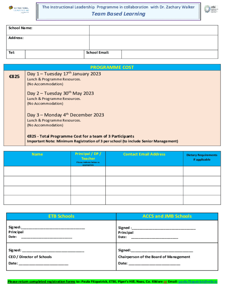 Fillable Online School Leader Application Fax Email Print - pdfFiller