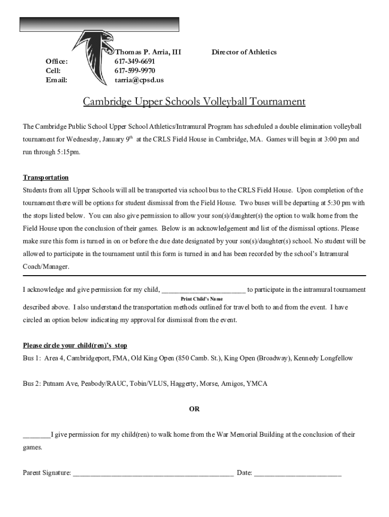 Fillable Online CPS Upper School Intramural Sports Fax Email Print - pdfFiller