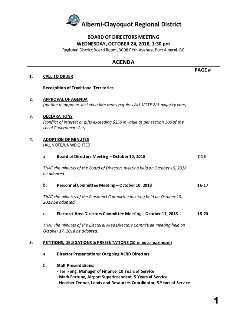 Fillable Online Director Presentations: Outgoing ACRD Directors Fax ...