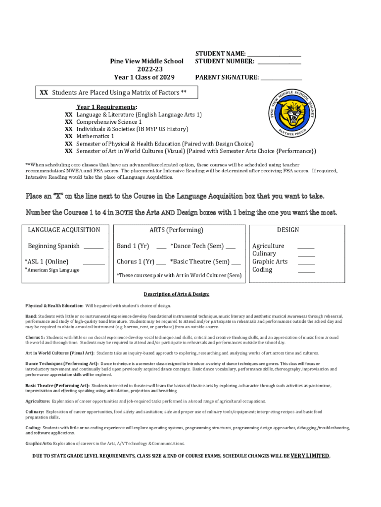 Fillable Online pvms pasco k12 fl Pine View Middle SchoolHelping students reach their ... Fax ...