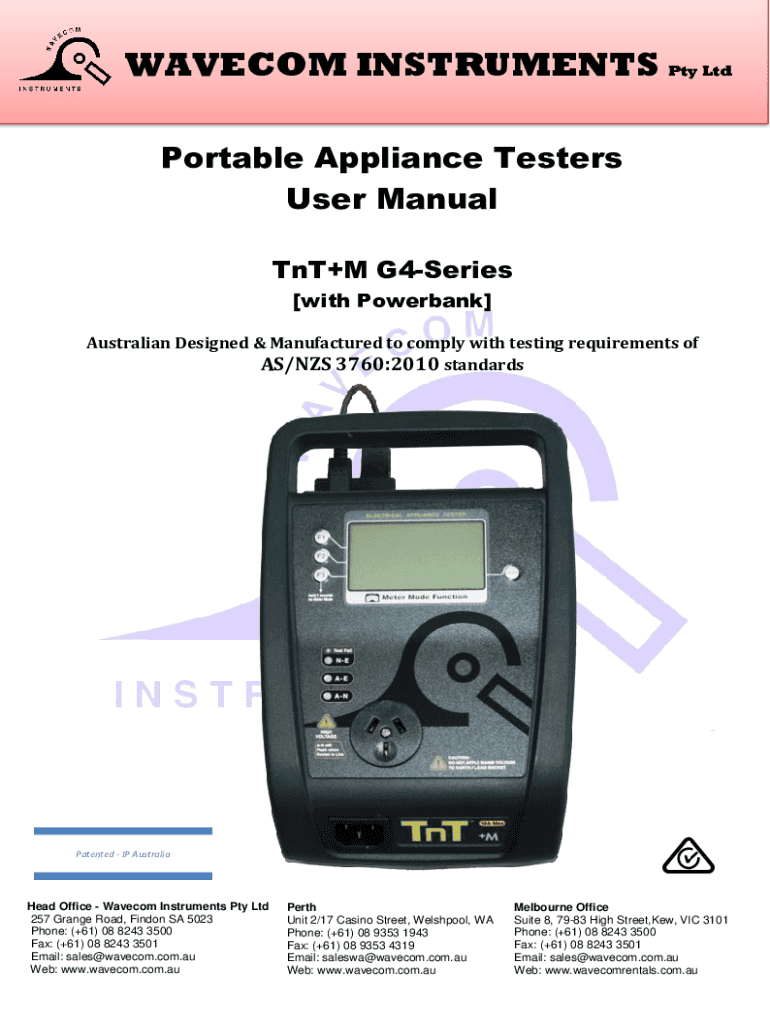 Fillable Online AS/NZS 3760:2010Electrical Equipment Safety Inspection ...