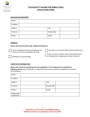 Fillable Online 2024-Application-Form-Tyler-Beatty-Award. ... Fax Email ...
