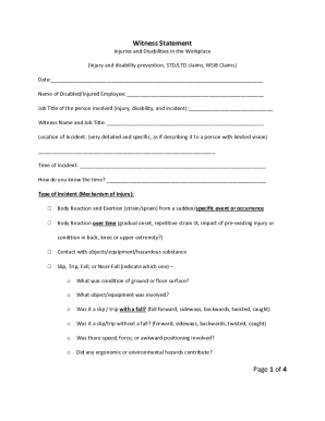 Fillable Online 13SEP2018 Draft Witness Statement Template Fax Email Print - pdfFiller