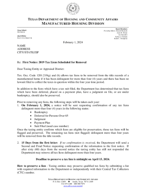 Fillable Online 1st Tax Lien Notice Letter. 1st Tax Lien Notice Letter ...