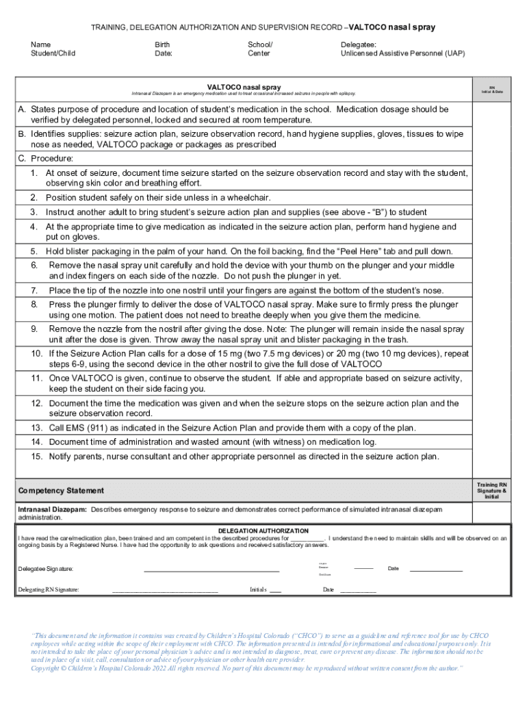 Fillable Online TRAINING, DELEGATION AUTHORIZATION AND SUPERVISION ... Fax Email Print - pdfFiller
