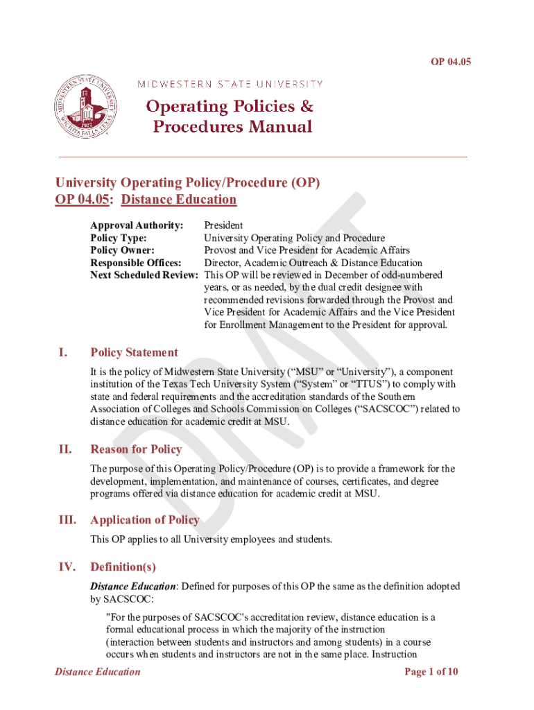 Fillable Online OP 04.05: Approval Process for New Degree Programs Fax Email Print - pdfFiller