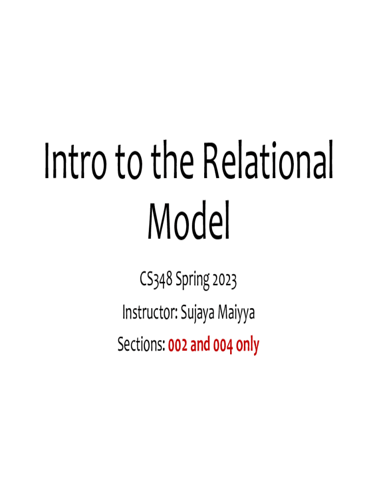 Fillable Online cs uwaterloo Intro to the Relational Model Fax Email ...