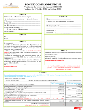 Remplissable En Ligne Fillable Online BON DE COMMANDE FDC 52 - Validation ... Fax Email Imprimer ...