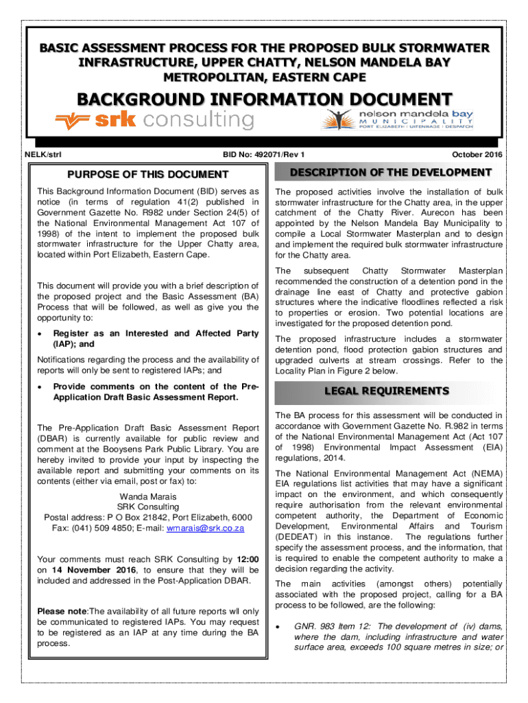 Fillable Online PDP Project Storm Water Quality Management Plan ( ... Fax Email Print - pdfFiller