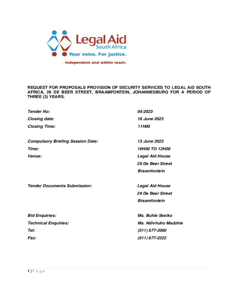 Fillable Online Request for Proposal for Provision of Physical Security ... Fax Email Print ...