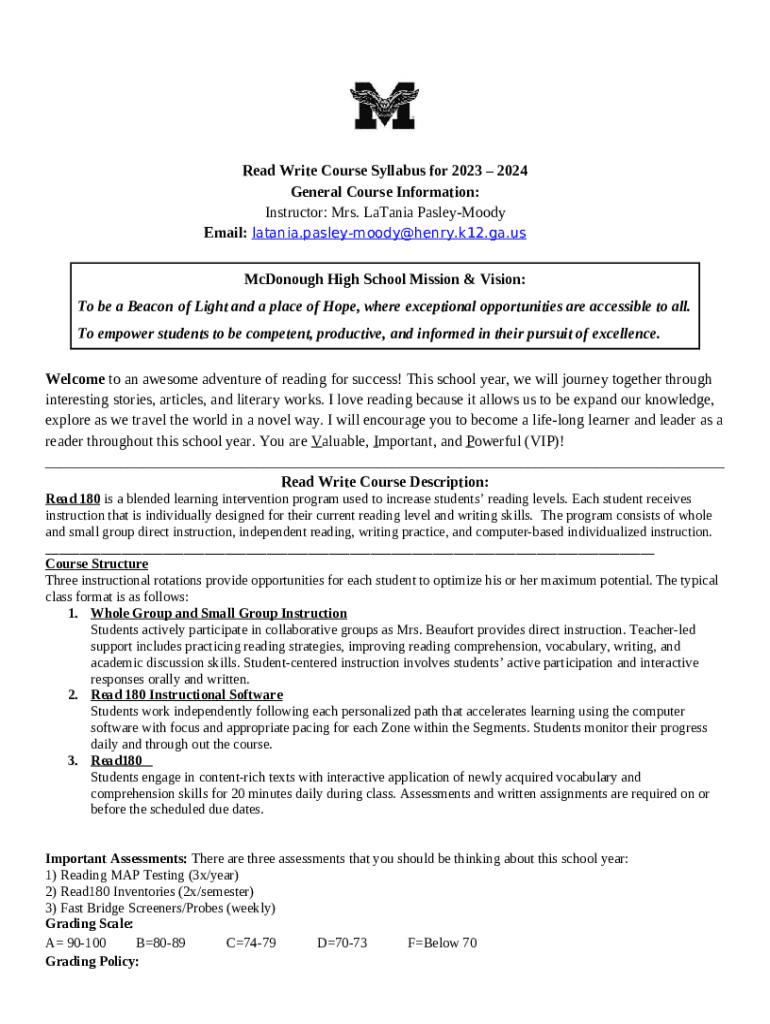 Fall 2024 Course Syllabus Template Doc Template | pdfFiller