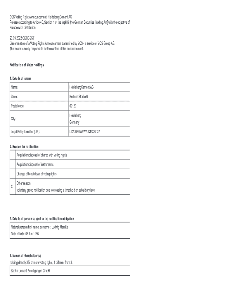 Fillable Online Release according to Article 41 of the WpHG the German ... Fax Email Print ...