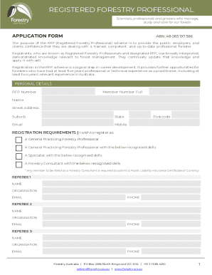 Fillable Online Role of the Registered Professional Forester Fax Email ...