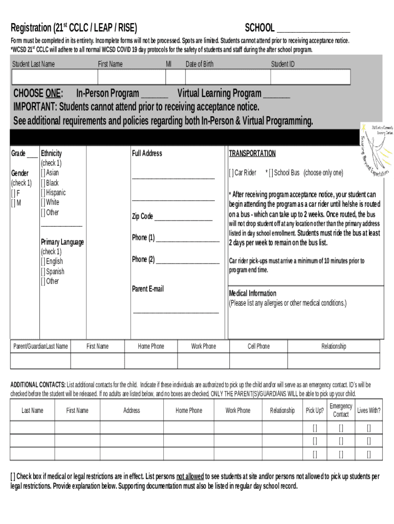 RFP GC-22-001, 21st Century CLC Question and Answer ... Doc Template ...