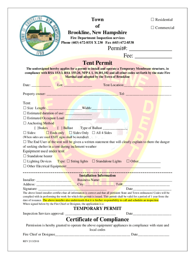Fillable Online Fire Department Inspection Permits Fax Email Print ...