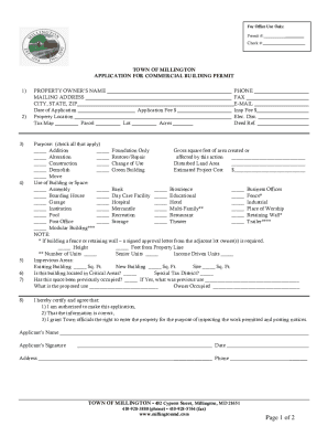 Fillable Online FormsBuilding Permit Application for Commercial ...