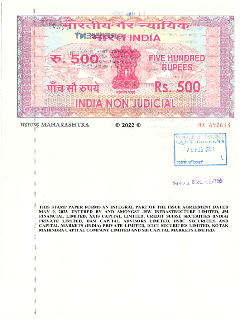 Fillable Online this stamp paper forms an integral part of the ...