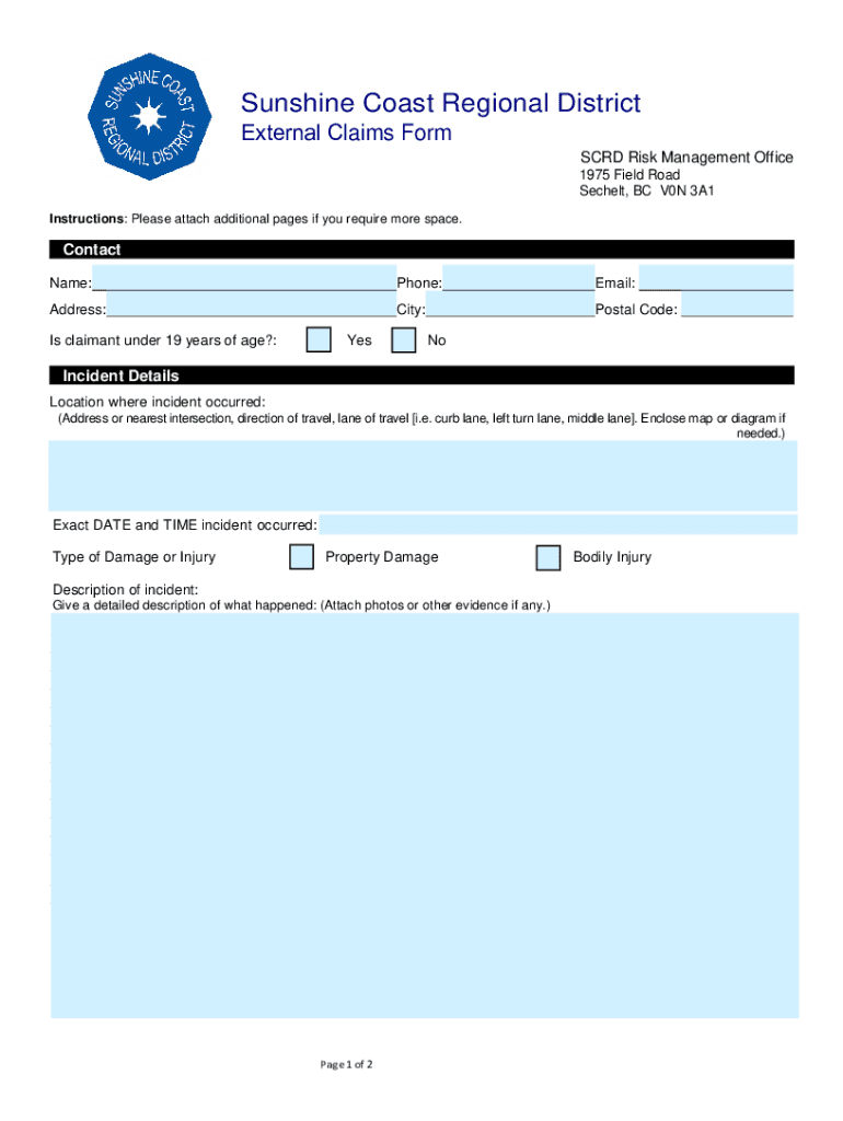 Fillable Online Sunshine Coast Emergency Response and Recovery Plan Fax ...