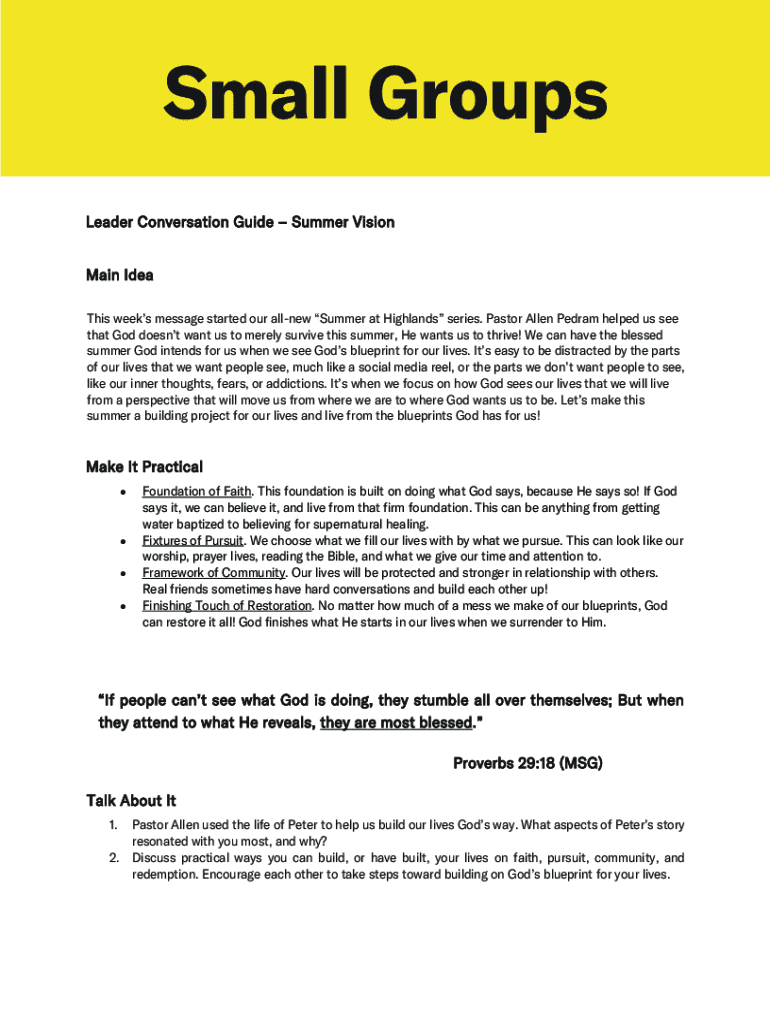 Fillable Online Small Group Discussion Guide Template.docx Fax Email ...