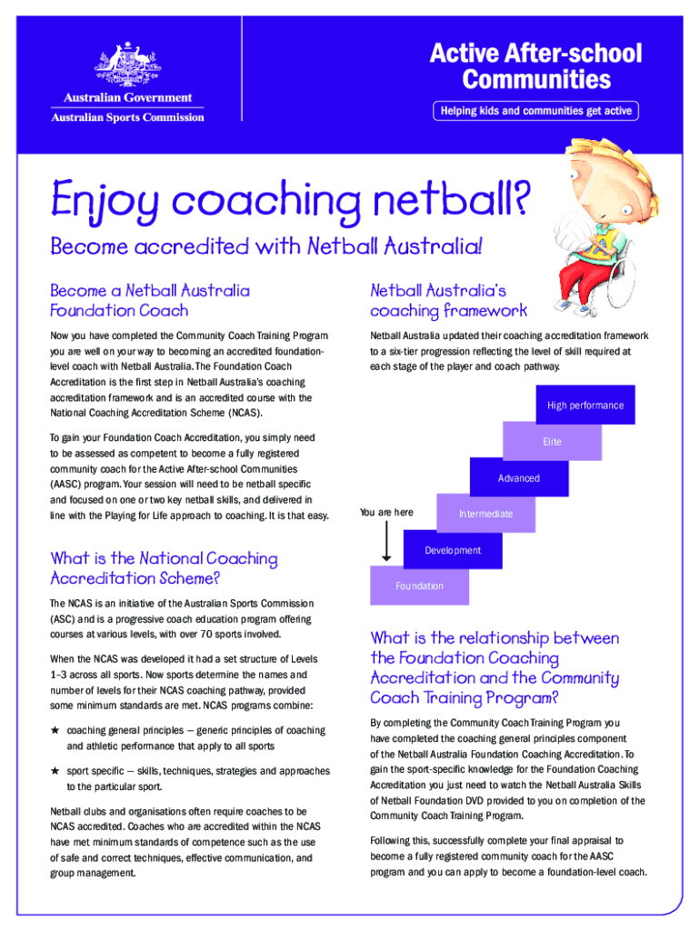 Fillable Online Enjoy coaching netball? Become accredited with Netball ...