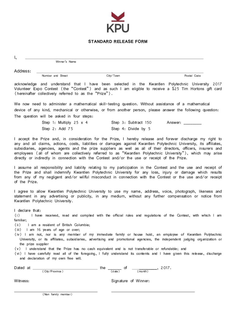 Fillable Online Letter of Permission Form - Kwantlen Polytechnic ...