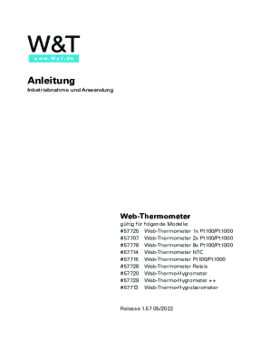 Ausfüllbar Online WuT data sheet: Web-Thermograph Pt100 / Pt1000 Fax Email Drucken - pdfFiller