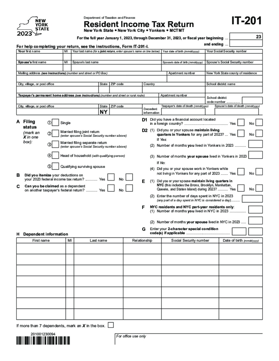 IT 201 Form - Fill & Edit Printable PDF Forms Online