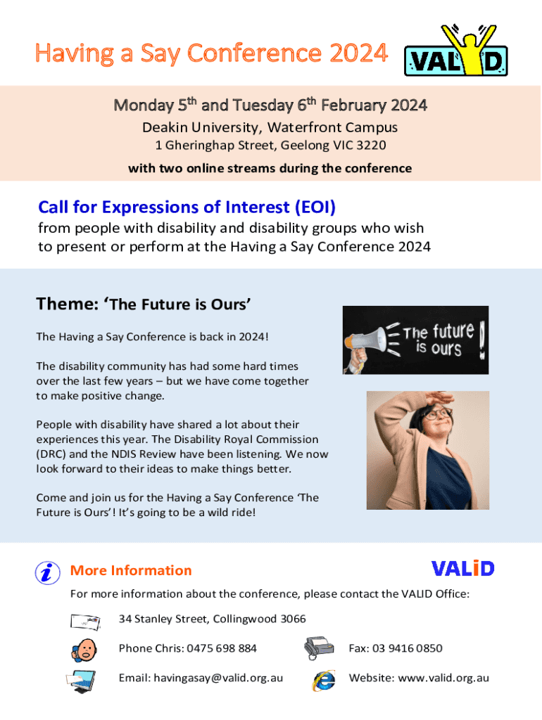 Fillable Online valid org Come see Life Without Barriers at the Having ...