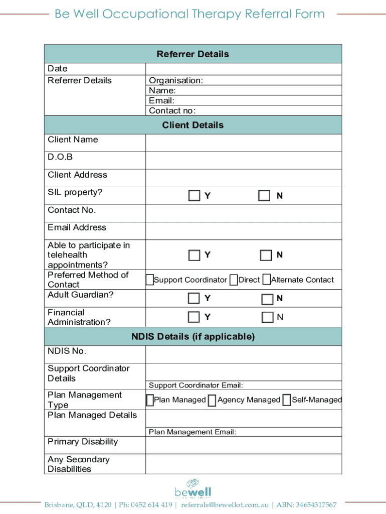Fillable Online Centre for Developmental Disability Health Referral ...