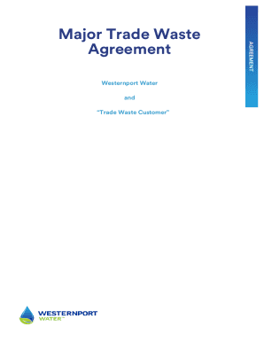 Fillable Online Major Trade Waste Agreement Fax Email Print - pdfFiller