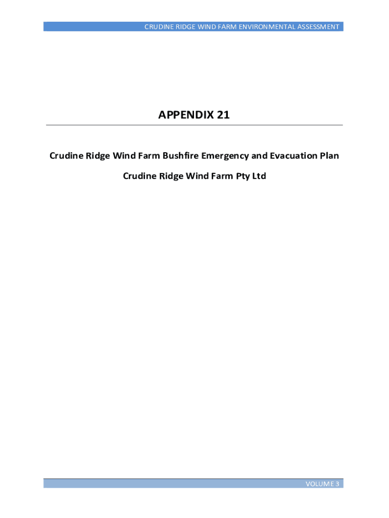Fillable Online Crudine Ridge Wind Farm Bushfire Risk Assessment Eco ... Fax Email Print - pdfFiller