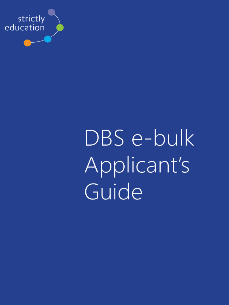 Fillable Online DBS e-bulk Applicant's Guide Fax Email Print - pdfFiller