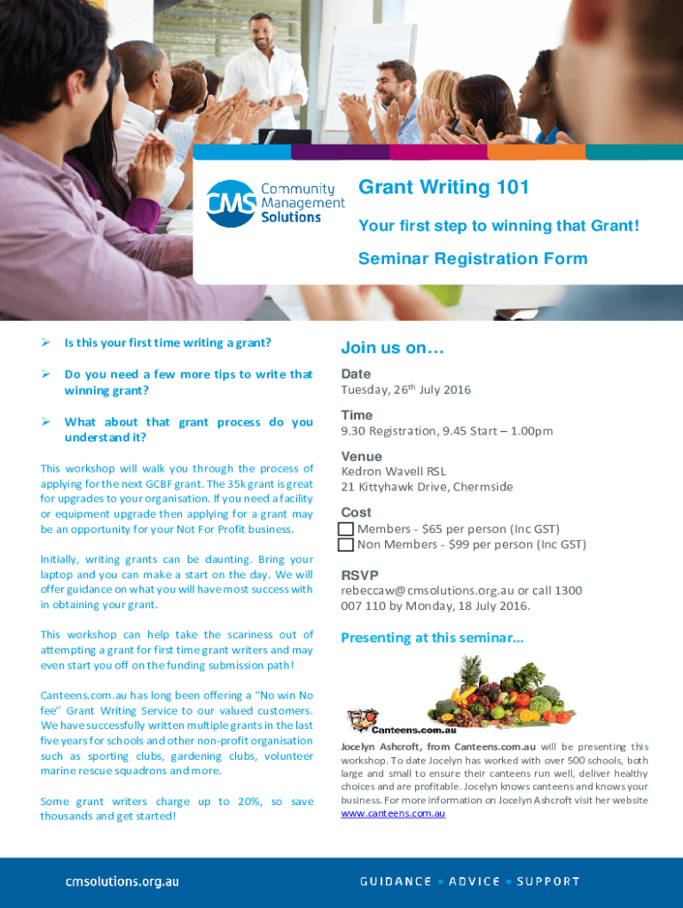 Fillable Online Grant Writing 101: What is it & how do you get started? Fax Email Print - pdfFiller