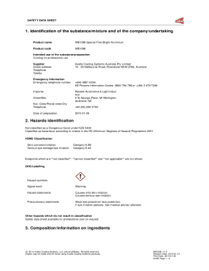Fillable Online Material safety data sheet Aluminium Fax Email Print ...