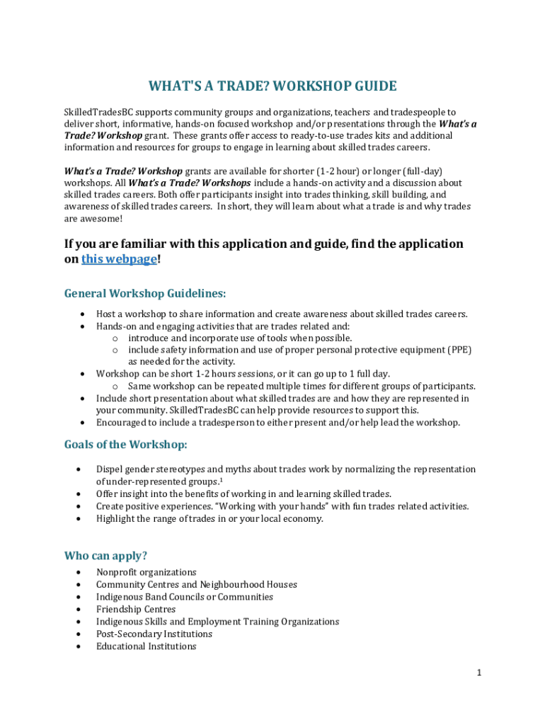 Fillable Online BC Trades Training Needs an Overhaul. Here's the ...