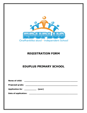 Fillable Online eduplusschool co registration form eduplus primary ...