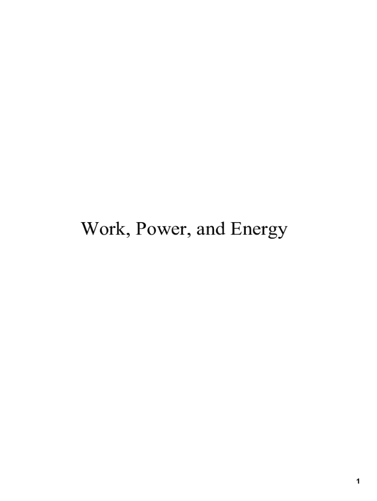 Fillable Online jmh nbed nb Work, Energy, and Power: Crash Course ...