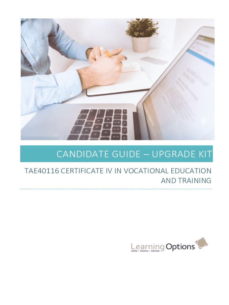 Fillable Online Upgrade TAE40110 To TAE40116 Certificate IV In Training ...