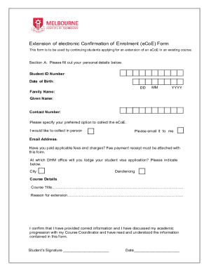 Fillable Online CoE extension form Fax Email Print - pdfFiller